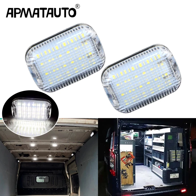 2Pcs Interior Cargo Dome Lights White LED 6000K 12V For Ford E-Transit ...