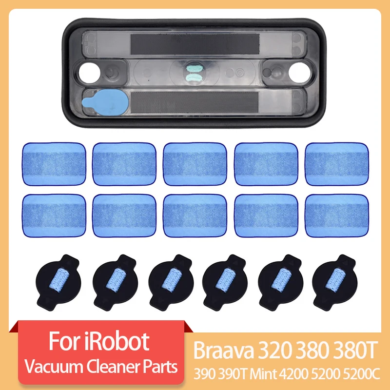 Mop-Cloth-Water-Tank-and-Water-Wick-Cap-For-iRobot-Braava-320-380-380T ...