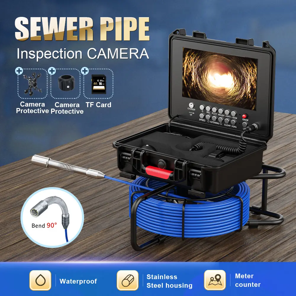 Sewer-Camea-with-512HZ-Locator-Borescope-Self-Leveling-Drain-Pipe ...