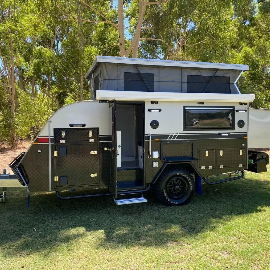 2023 Ecocampor Lightweight Caravan Pop Top 15ft Outdoor Camping Trailer ...