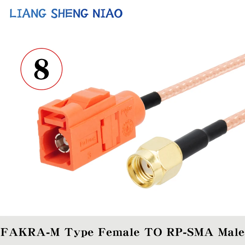 Câble coaxial RG316 FAKRA M TYPE à SMA mâle femelle,connecteur RF CriAJfor,antenne GPS 6G FAKRA ...