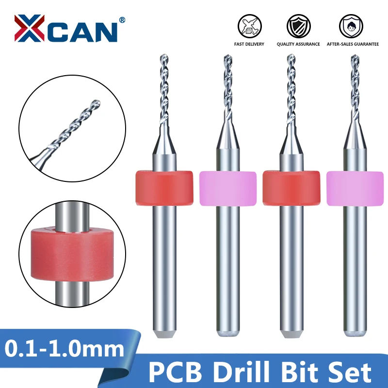 XCAN PCB Drill Bit 0.1-1.0mm Tungsten Carbide Micro Drill Bit for Print ...