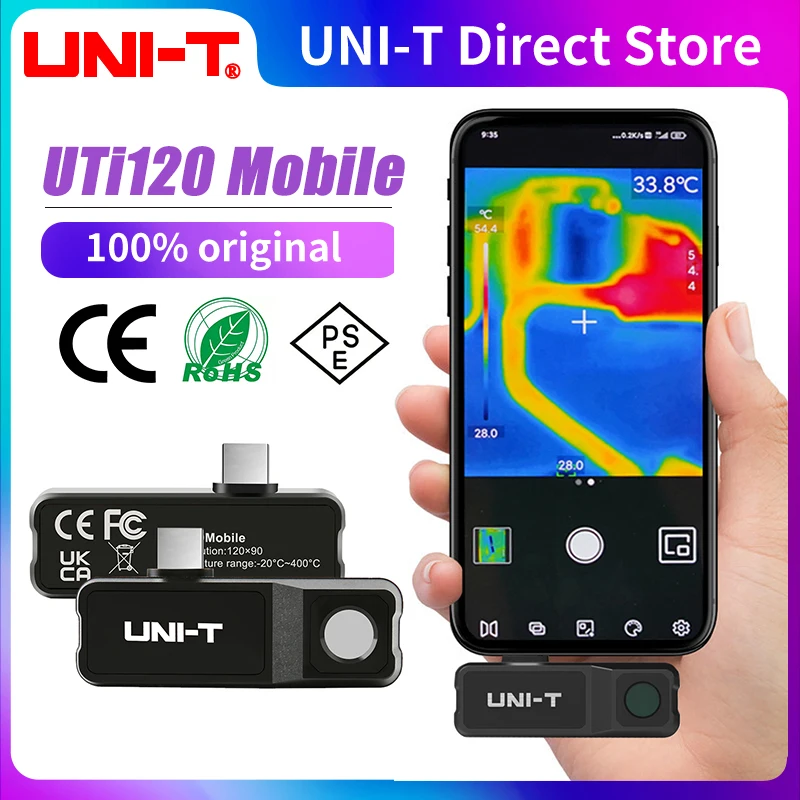 Uni-t Uti120 Mobile Thermal Camera For Android Phone Ip65 Industrial ...