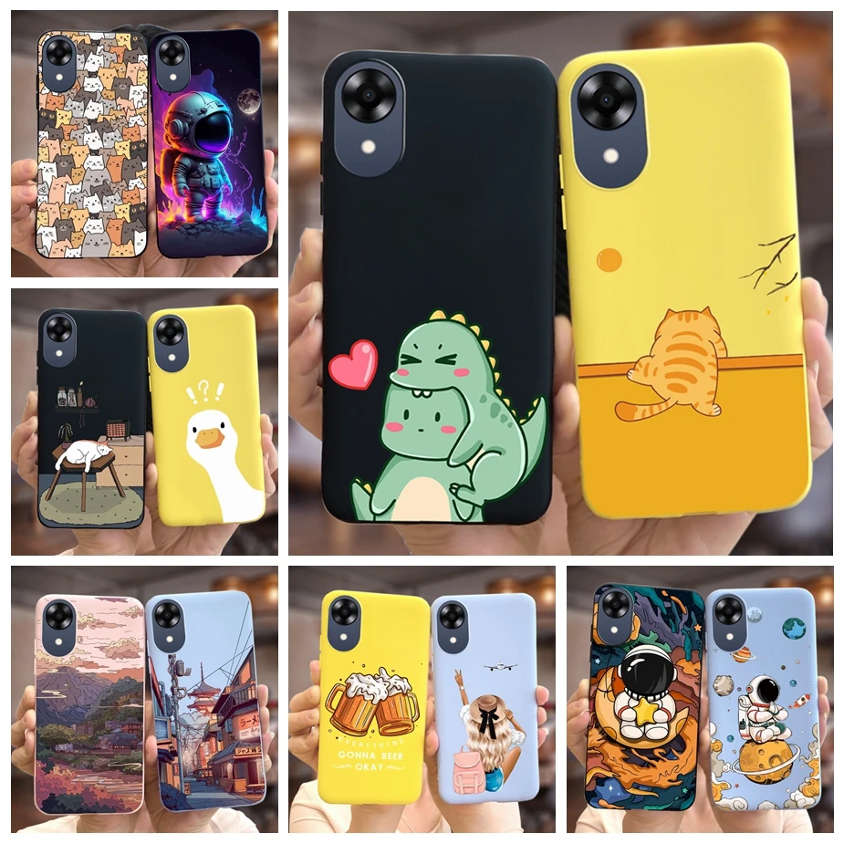 For-Oppo-A17k-Case-CPH2471-Cute-Cartoon-Cover-Soft-Silicone-Phone-Case ...