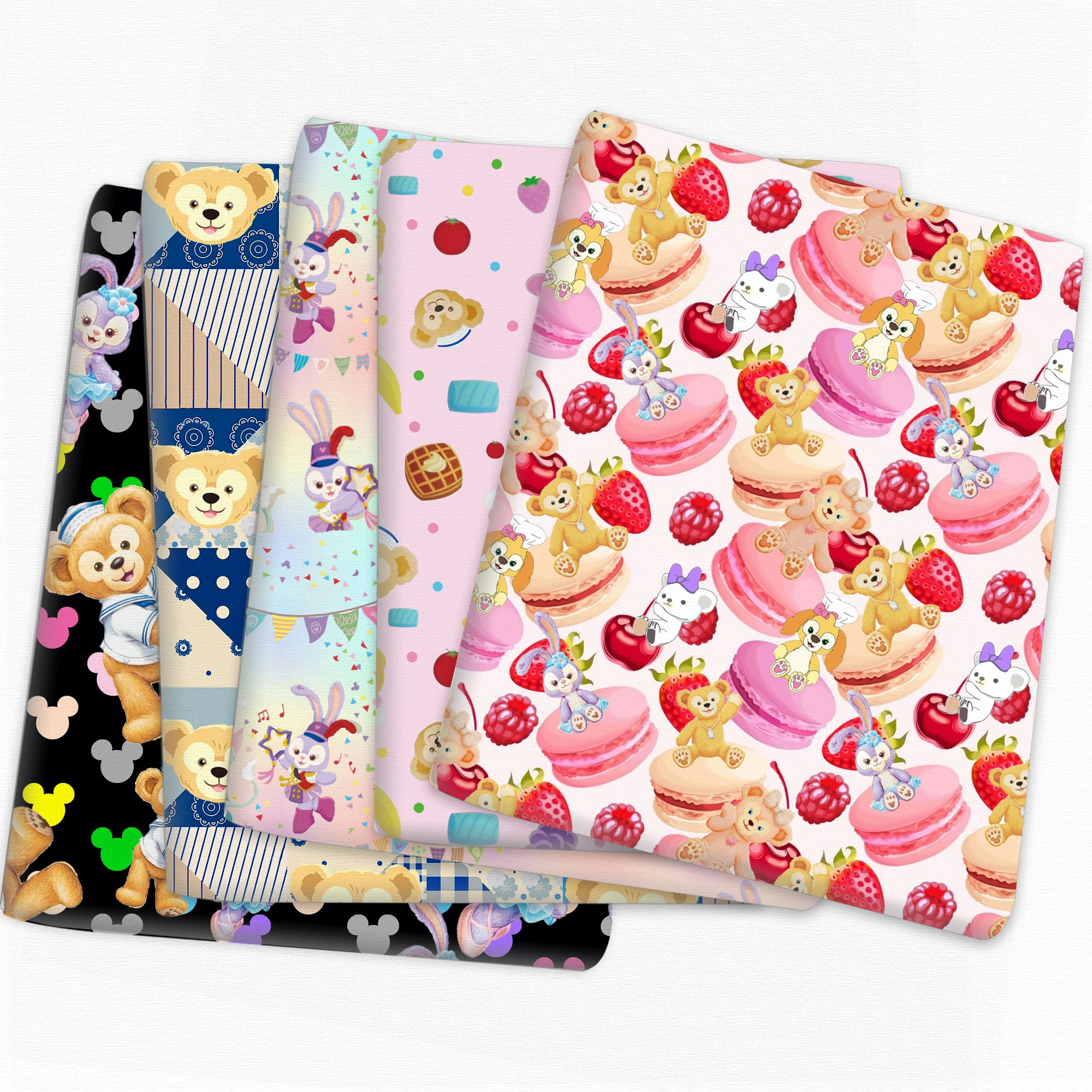 Disney-Duffy-Bear-50-145cm-Polyester-Cotton-Fabric-Sewing-Quilting ...