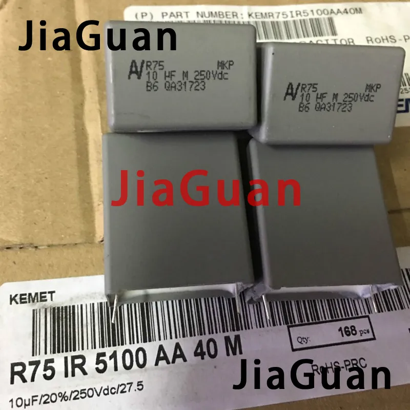 6PCS-AV-R75-MKP-10UF-250V-P27-5MM-copper-film-capacitor-KEMET-106-250V ...
