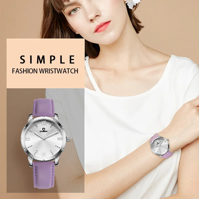 Fashion-Women-Watch-Leather-Strap-Quartz-Wristwatches-Stainless-Steel ...