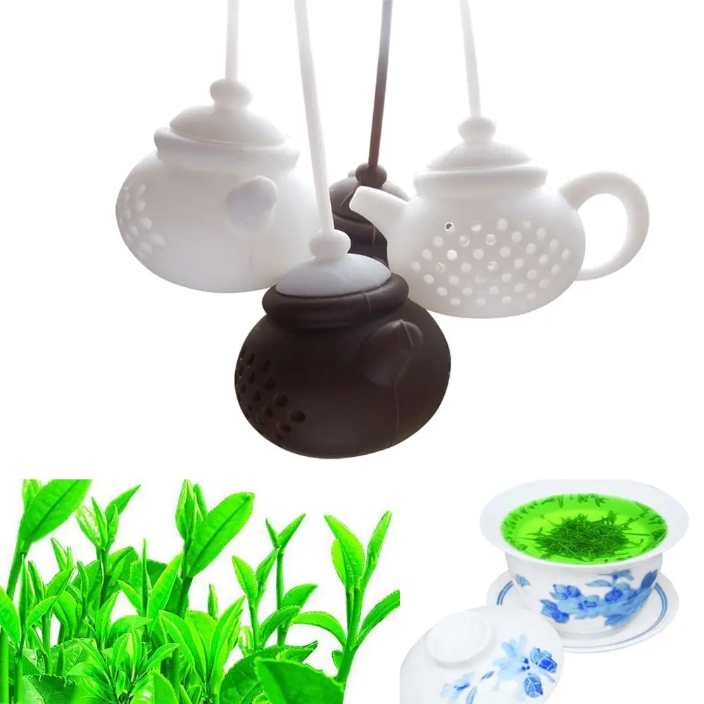NEW Teapot/Fish/Poop Shaped Tea Infuser Strainer Silicone Tea Bag Leaf ...