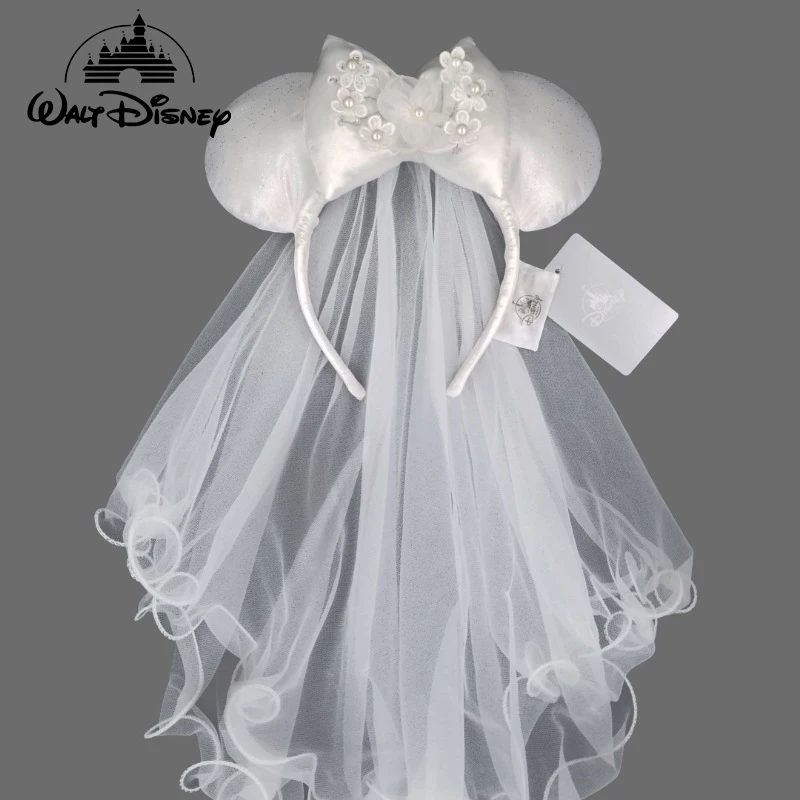 Mickey-Mouse-Minnie-Headband-Wedding-Veil-Lovely-Girls-Bows-Ears-Kid ...
