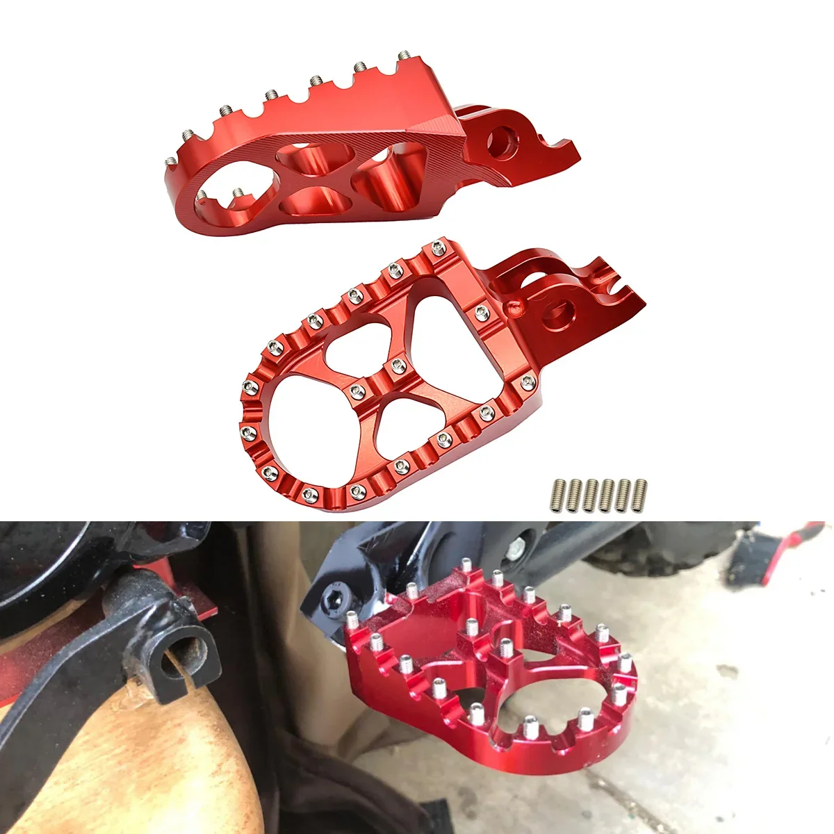 Motorcycle-CNC-FootRest-Footpegs-Foot-Pegs-Pedals-For-HONDA-CRF250R ...