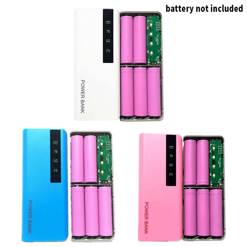 5x18650 Power Bank Box Portable 5V USB Mobile Phone Charging DIY Shell ...
