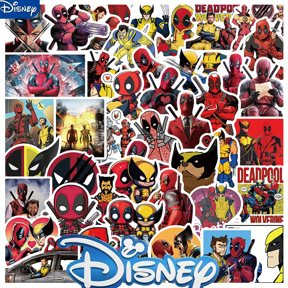 50PCS-Disney-Deadpool-Stickers-Cartoon-Movies-DIY-Diary-Laptop-Luggage ...