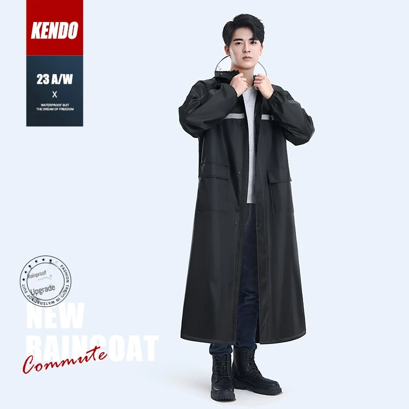 Long raincoat full body rainstorm proof outdoor men's single woman ...