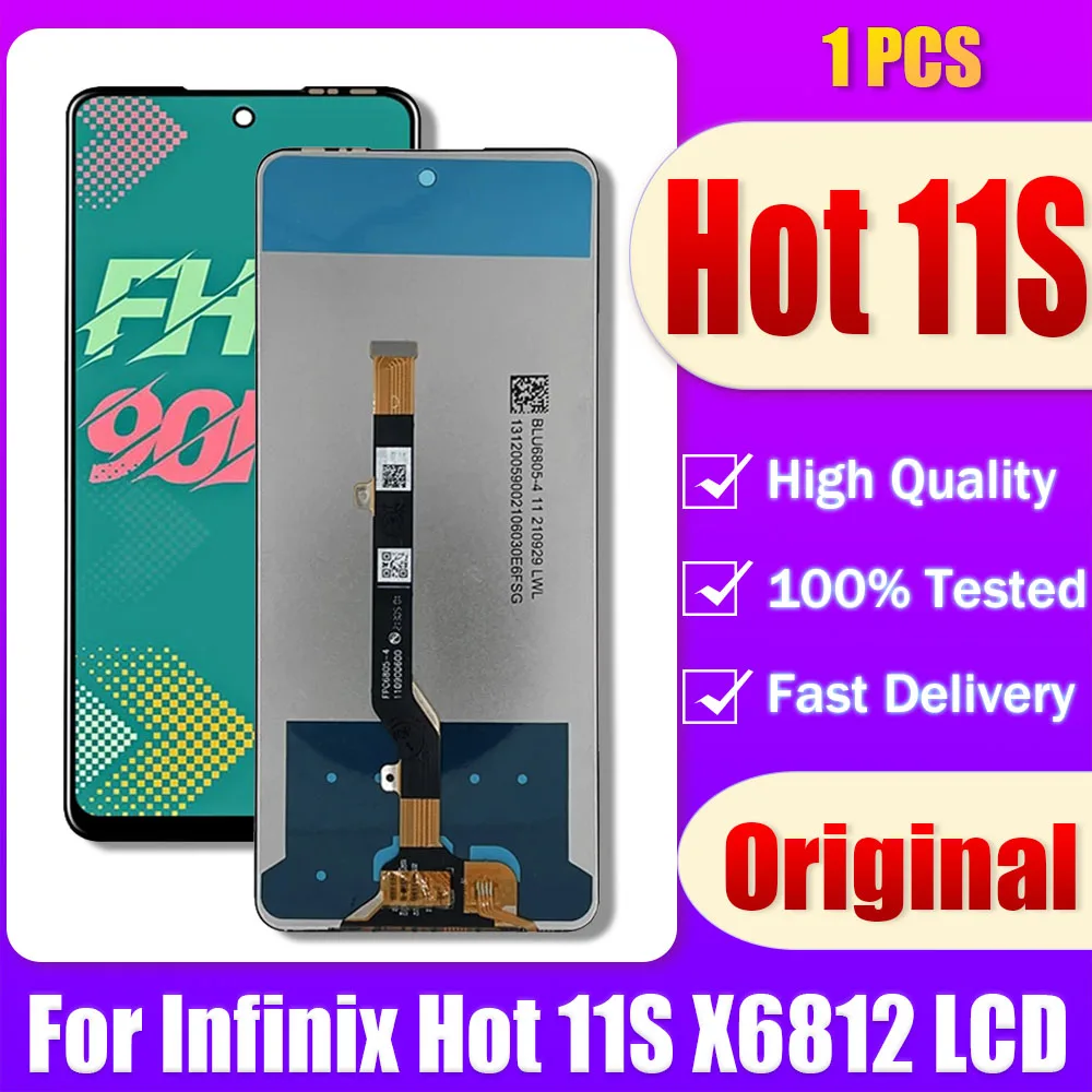 6.78" Original Lcd For Infinix Hot 11s Display Touch Screen Assembly ...