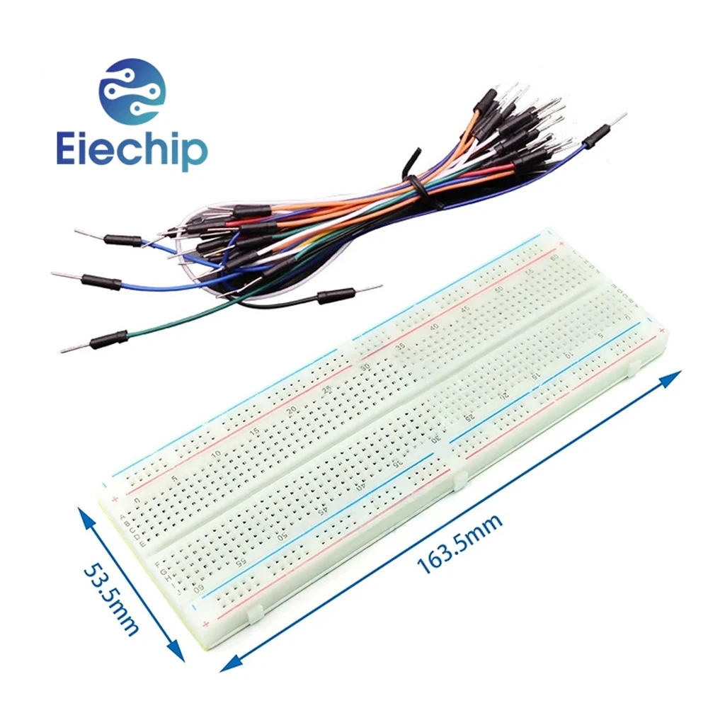Breadboard-400-830-Point-Solderless-PCB-Board-Test-Develop-Jumper-26AWG ...