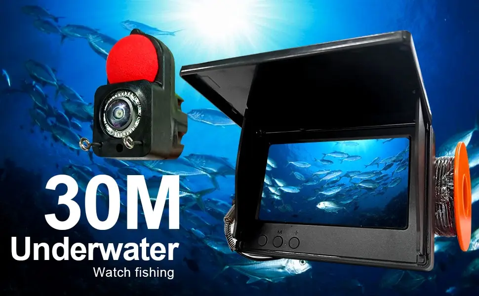 Portable Fish Depth Finder Water Handheld 1080P 4.3 Inch LCD Fish ...