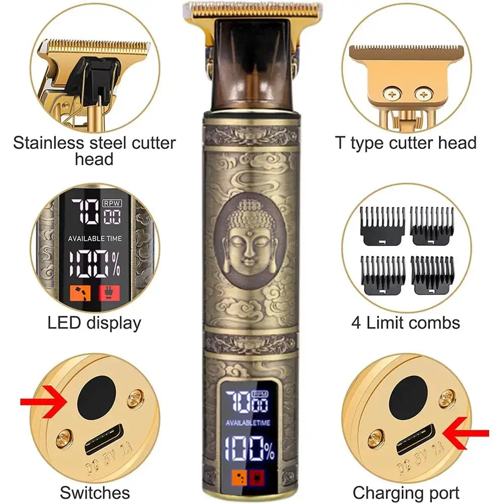 Men-s-Barber-Retro-T9-Hair-Trimmer-Professional-Razor-Trimmer-Kemei ...