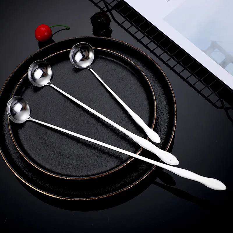 Stainless-Steel-Creative-Spoon-Gourd-Handle-Long-Handle-Spoon ...