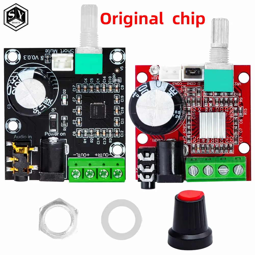 12V Mini Hi-Fi PAM8610 Audio Stereo Amplifier Board 2X10W Dual Channel ...