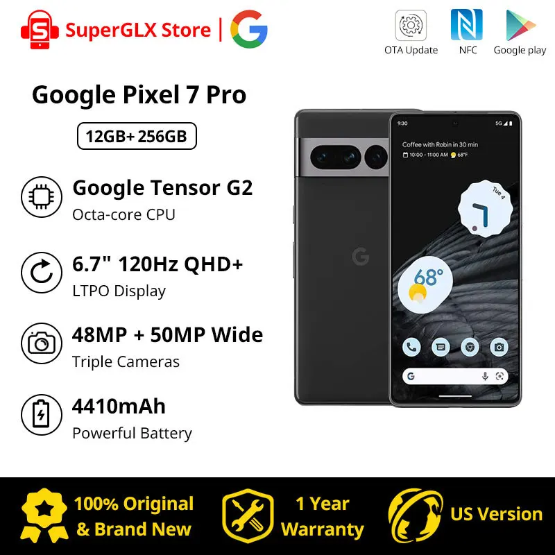 Google Smartphone Pixel 7 Pro 7Pro 5G, 12GB de RAM, 256GB de ROM, 6,7 ...