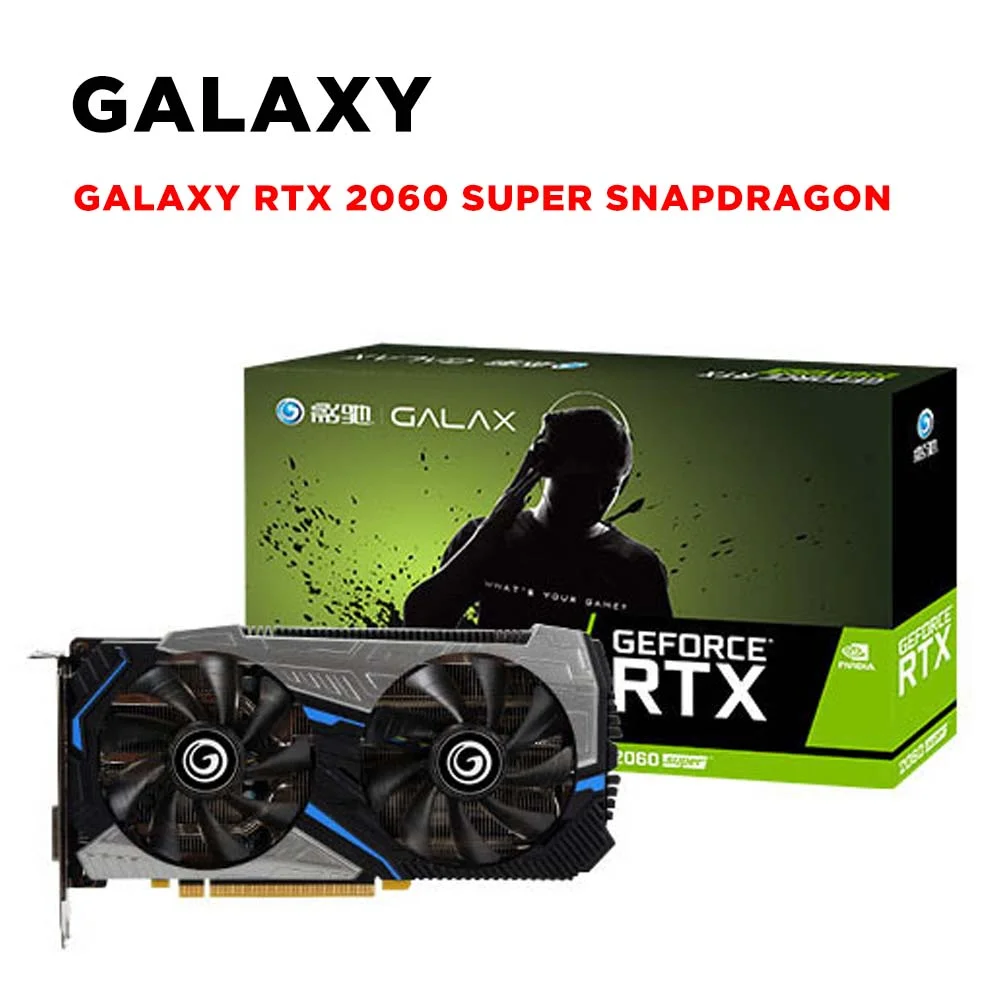Galáxia rtx2060 super pro 8g rtx 2060 gddr6 placa de vídeo de 256 bits 12nm gpu desktop cpu ...
