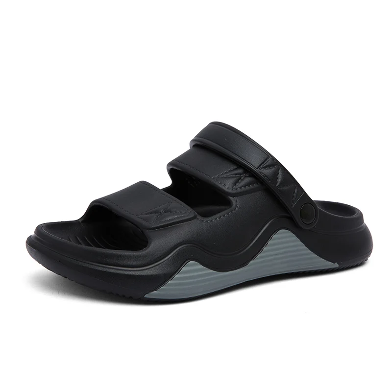 Casual Comfortable Soft Rubber Sandals Beach Shoes Slip On Mens Sandal ...