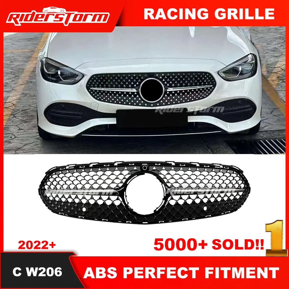 New-Arrival-For-merced-New-C-Class-C200-W206-Diamond-Grille-W206-Grille ...