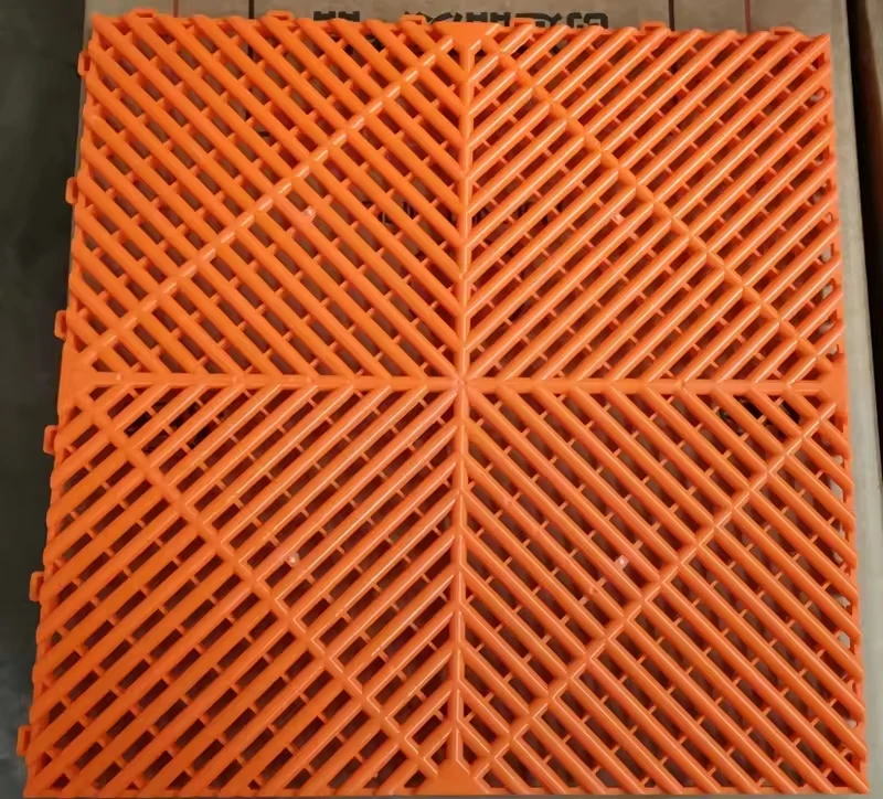 Rigid Modular Garage Floor Tiles Interlocking Plastic Garage Flooring ...