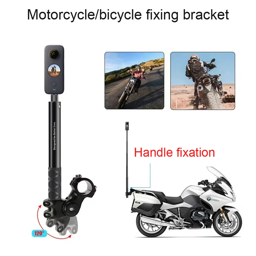 Motorcycle-Bike-Selfie-Stick-for-INSTA360-X2-X3-Handlebar-Mount-Camera ...