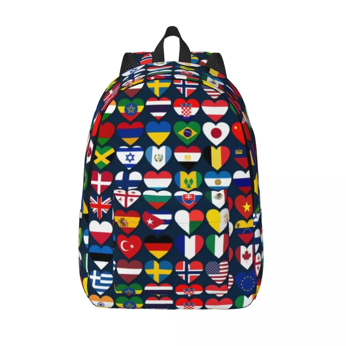 Flags-Of-The-Countries-Backpack-Heart-Cartoon-University-Backpacks-Girl ...