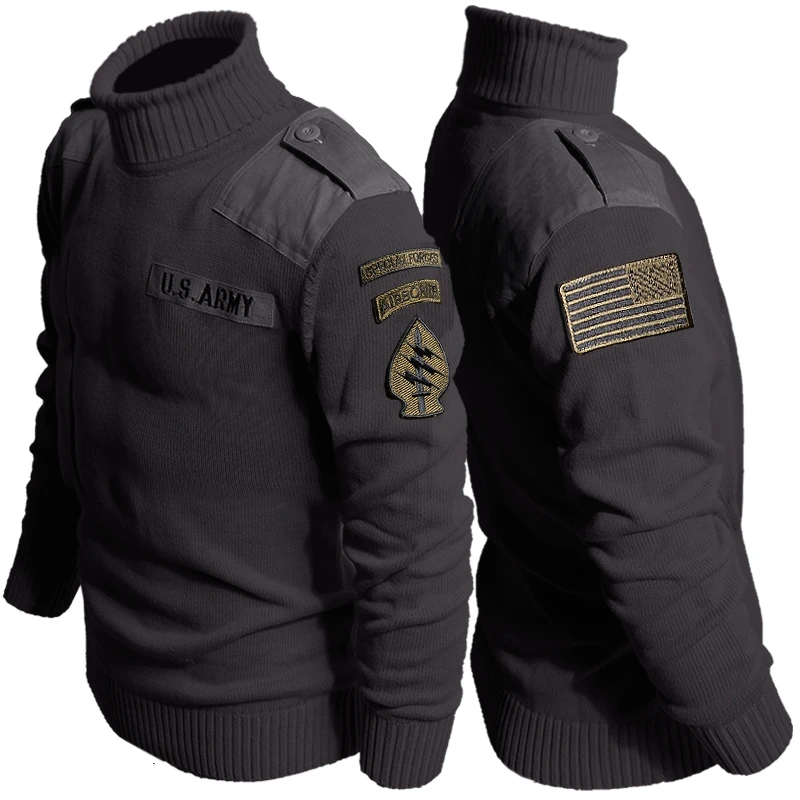 US-Military-Tactical-Sweater-Autumn-Winter-Men-s-High-Collar-Pullover ...