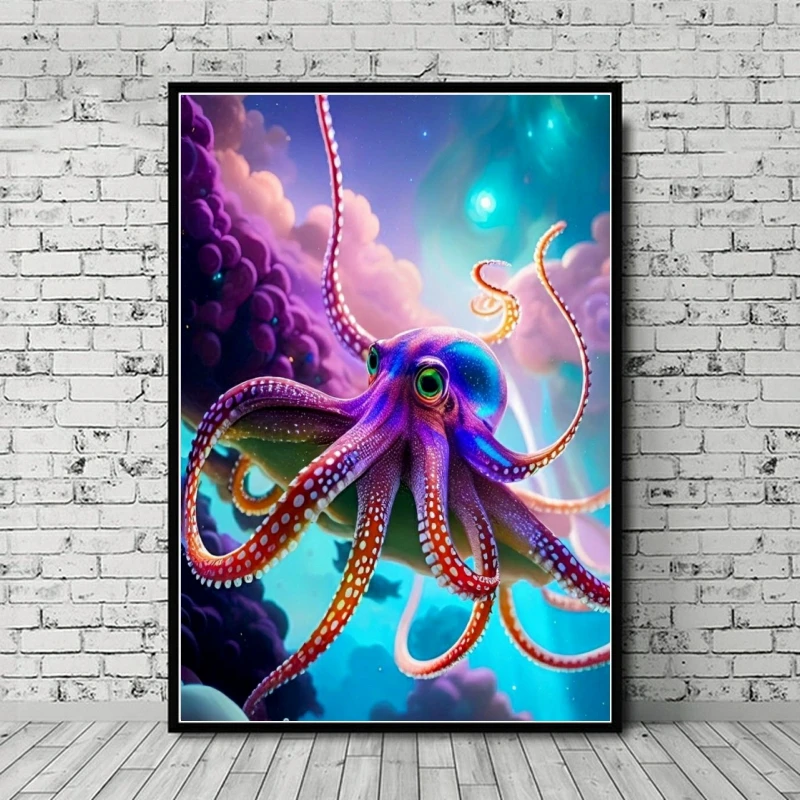 Abstract Octopus Art