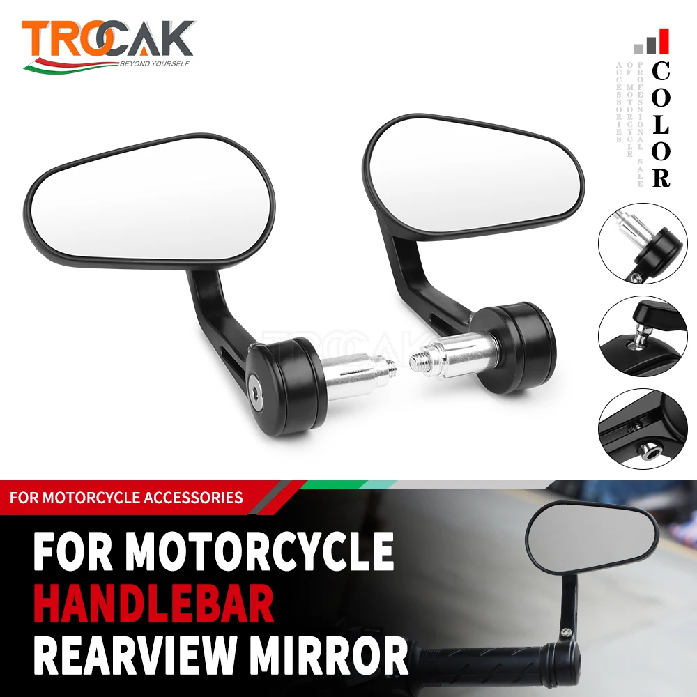 7-8-Motorcycle-Rear-View-Mirrors-Anti-Glare-Motorbike-Handlebar-End ...