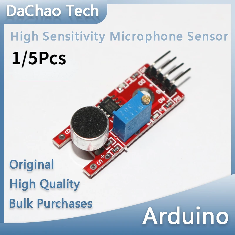 1/5Pcs KY-037 High Sensitivity Sound Microphone Sensor Detection Module For AVR PIC Arduino DIY ...