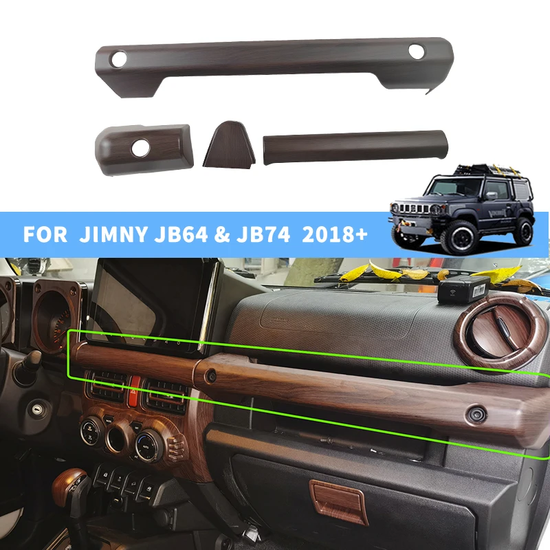 Jimny-Interior-Accessories-Co-Pilot-Grab-Handle-Decoration-Cover-Trim-Center-Console-Dash-Panel ...