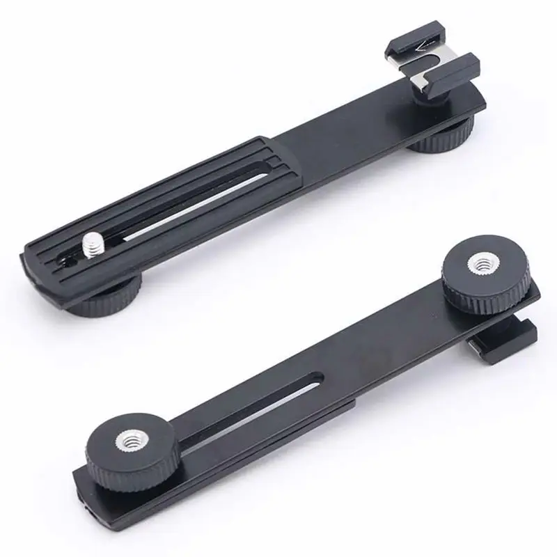 1PC-Dual-Camera-Mount-Flash-Bracket-Extension-Bar-Straight-Flash ...