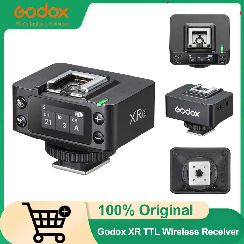 Godox XR XR-S TTL Wireless Receiver Hot Shoe 100m Wireless Range 2.4GHz ...