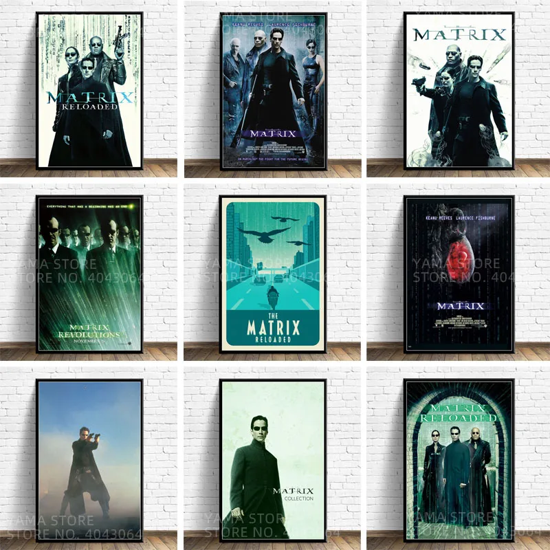 The-Matrix-Keanu-Reeves-Classci-Sci-Fi-Movie-Series-Print-Art-Canvas ...