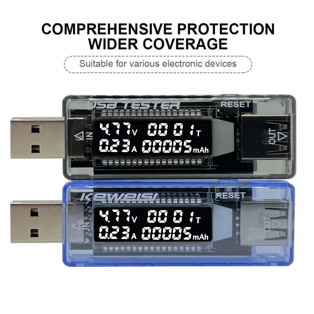 Voltage Meters Current Voltage Capacity Battery Tester USB Volt Current ...