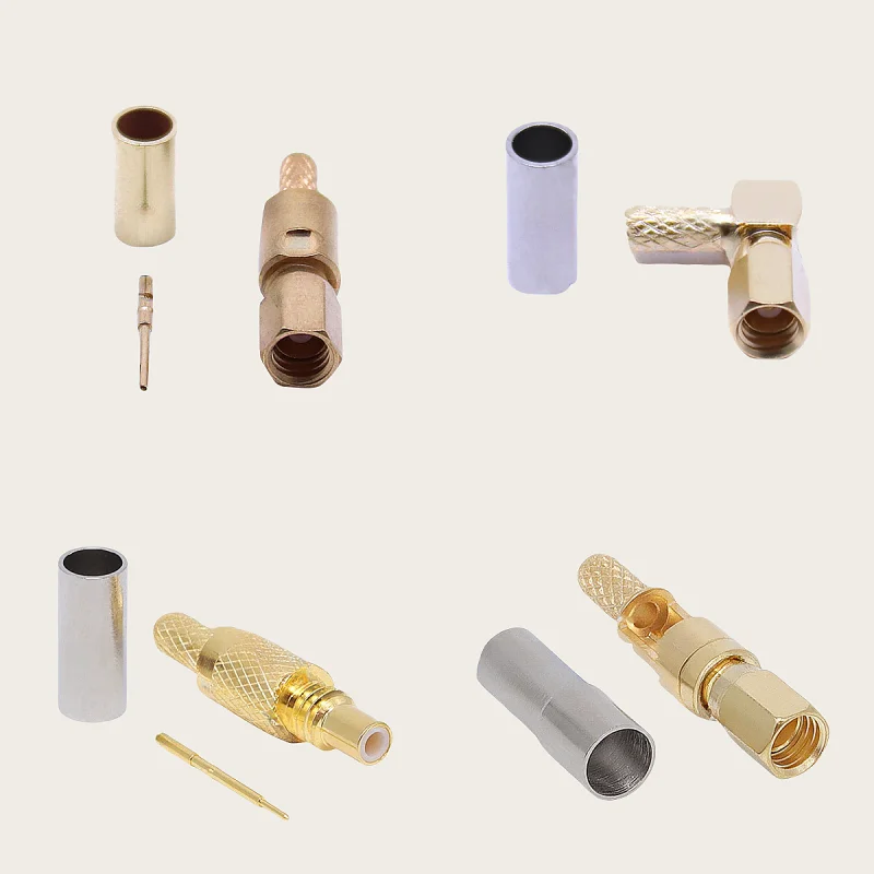 2pcs-LOT-adapter-SSMC-Male-Female-crimp-50-1-5-RG316-cable-RF-coaxial ...