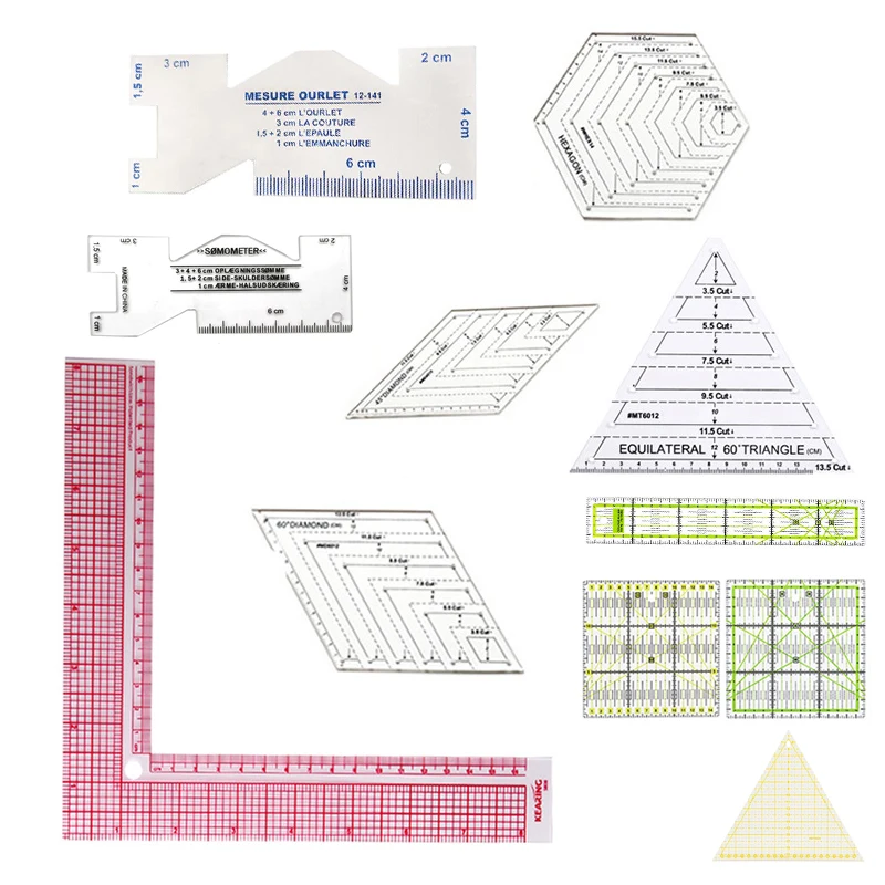 Garment-Cutting-Plastic-Quilting-Ruler-for-Sewing-Accessories-Patchwork ...
