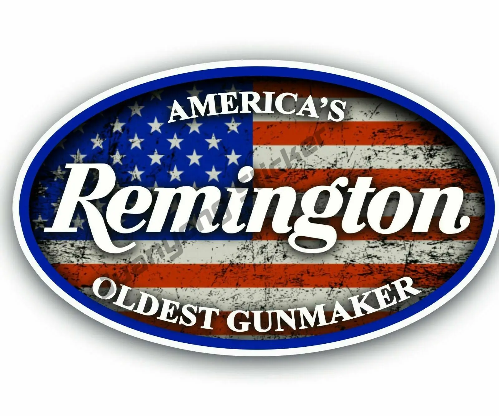 REMINGTON-Gun-Logo-Vinyl-Sticker-Decal-US-Flag-Auto-for-Bumper-Bodywork ...