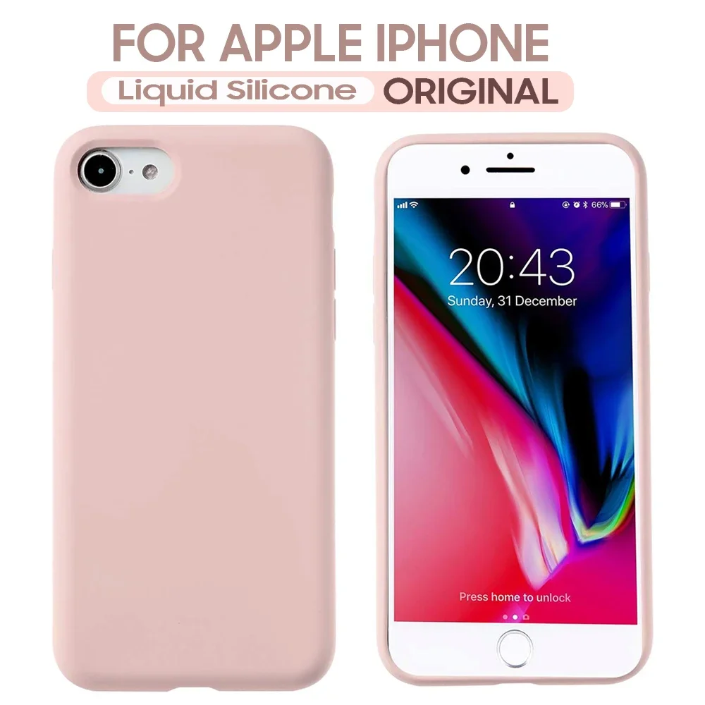 Coque-de-luxe-en-silicone-liquide-pour-iPhone-tui-arri-re-souple ...