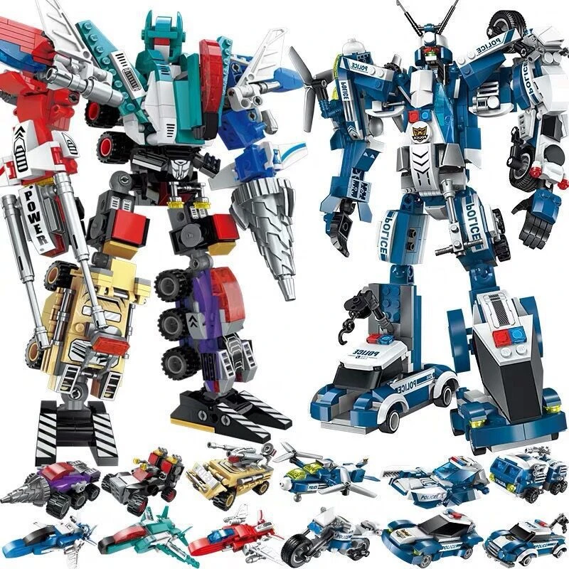 Transforming Robot Building Blocks Can Be Combined In Variety Of Ways ...