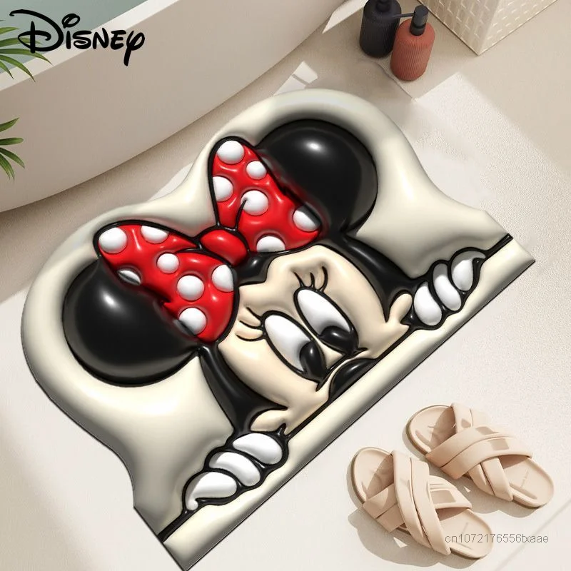 Disney-Cartoon-Minnie-Mickey-3D-Floor-Mat-Diatomaceous-Mud-Bathroom ...