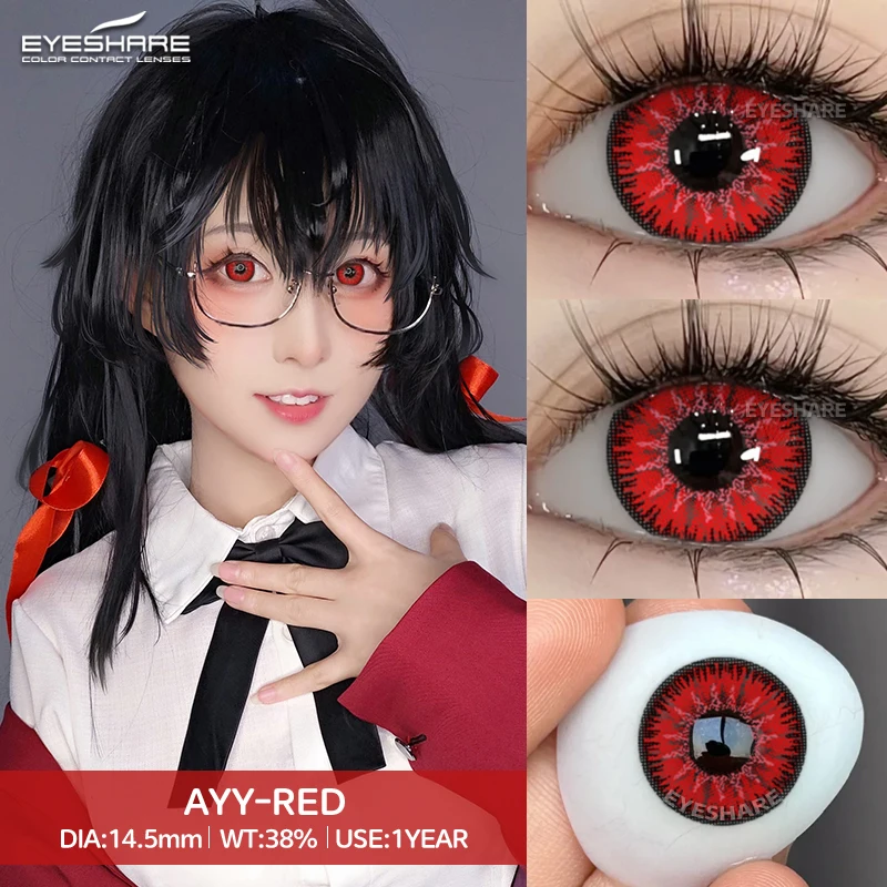 EYESHARE-1Pair-Color-Contact-Lenses-For-Eyes-Anime-Cosplay-Blue-Red ...