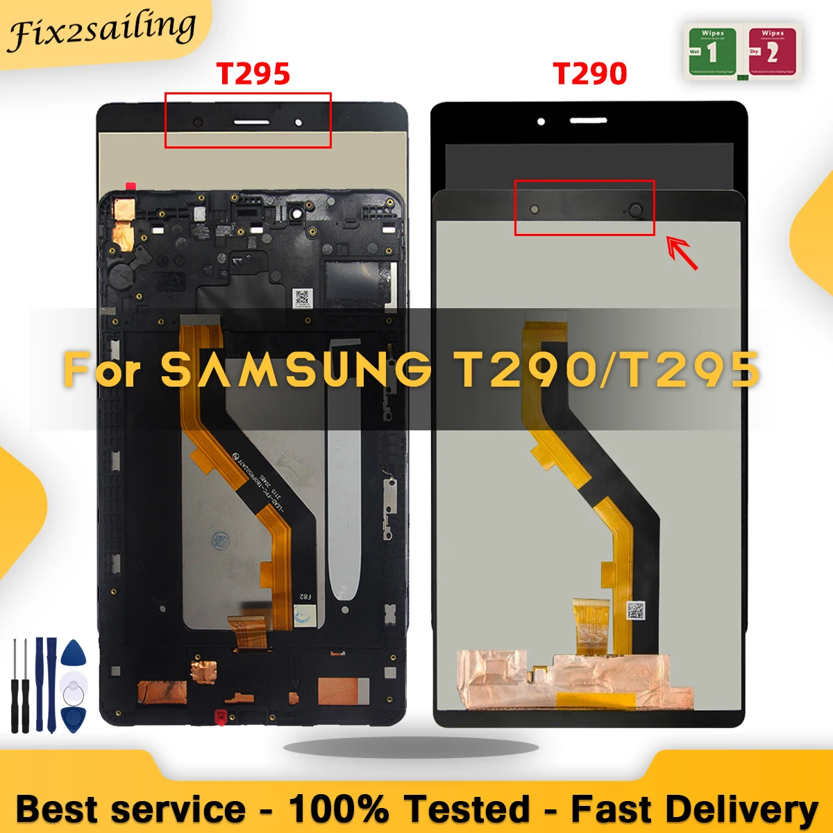 오리지널 삼성 갤럭시 탭 A 8.0 2019 T290 T295 SM-T290 SM-T295 LCD 디스플레이, 터치 스크린 ...