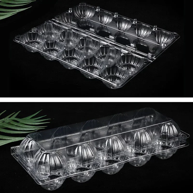 100pcs Disposable Transparent Egg Box 10 Anti Pressure Anti Drop Egg ...