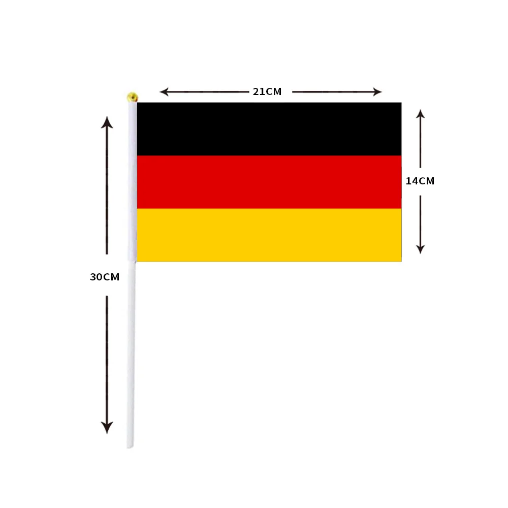 10 Pcs/lot Germany Hand Waving Flags 14x21cm Germany Flag Wholesale ...