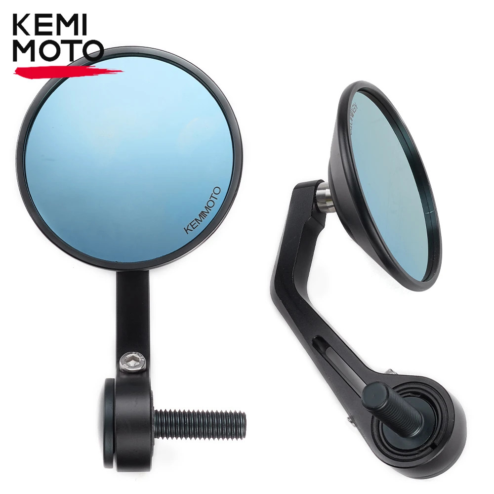 Motorcycle-Mirrors-HandleBar-Cafe-Racer-CNC-Scooter-Crusier-Rear-View ...
